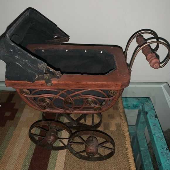 Accents | Vintage Wicker Baby Doll Carriage Buggy Antique Stroller ...